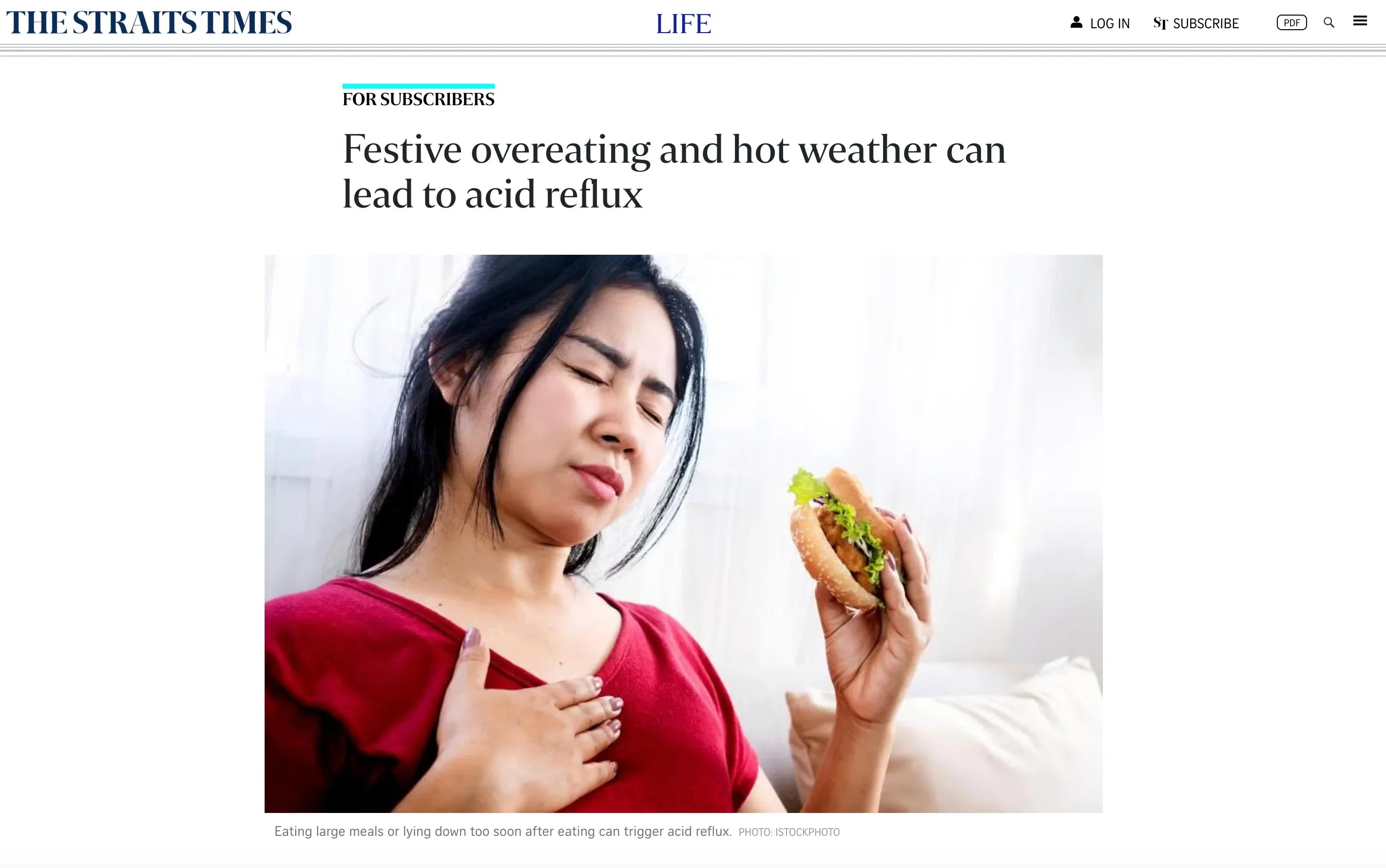 Festive overeating and hot weather can lead to acid reflux – Glovida ...
