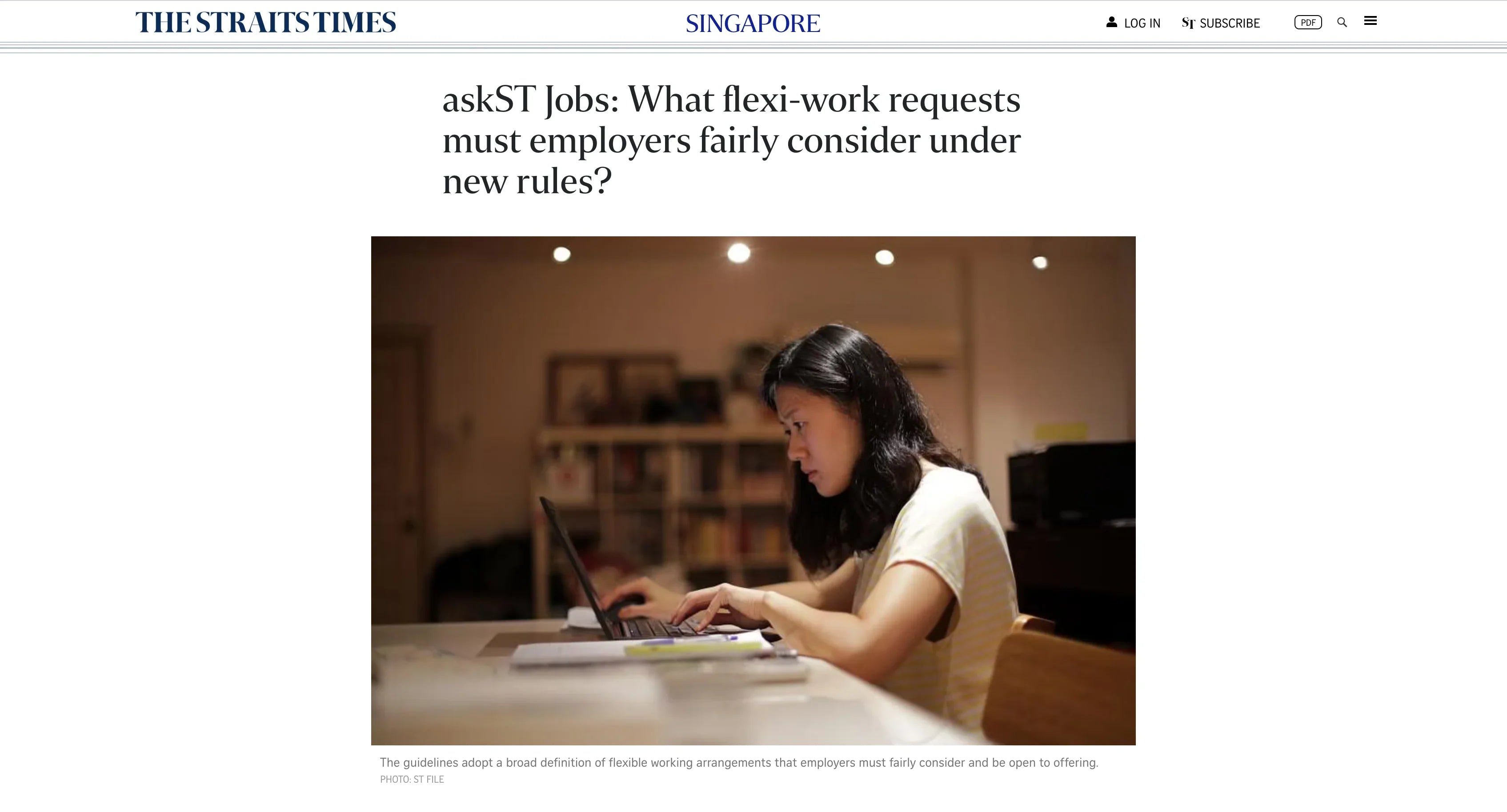 askST Jobs: What flexi-work requests must employers fairly consider un ...