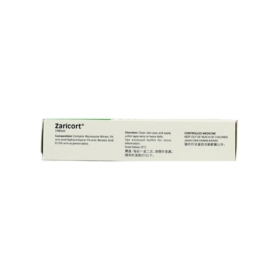 MICONAZOLE 2%/ HYRDROCORTISONE 1% (ZARICORT) CREAM, 15G,1S – Glovida ...