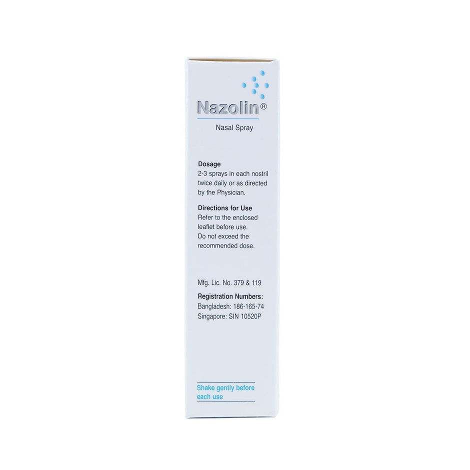 Nazolin Oxymetazoline HCL 0.05% Nasal Spray – Glovida Pharmacy