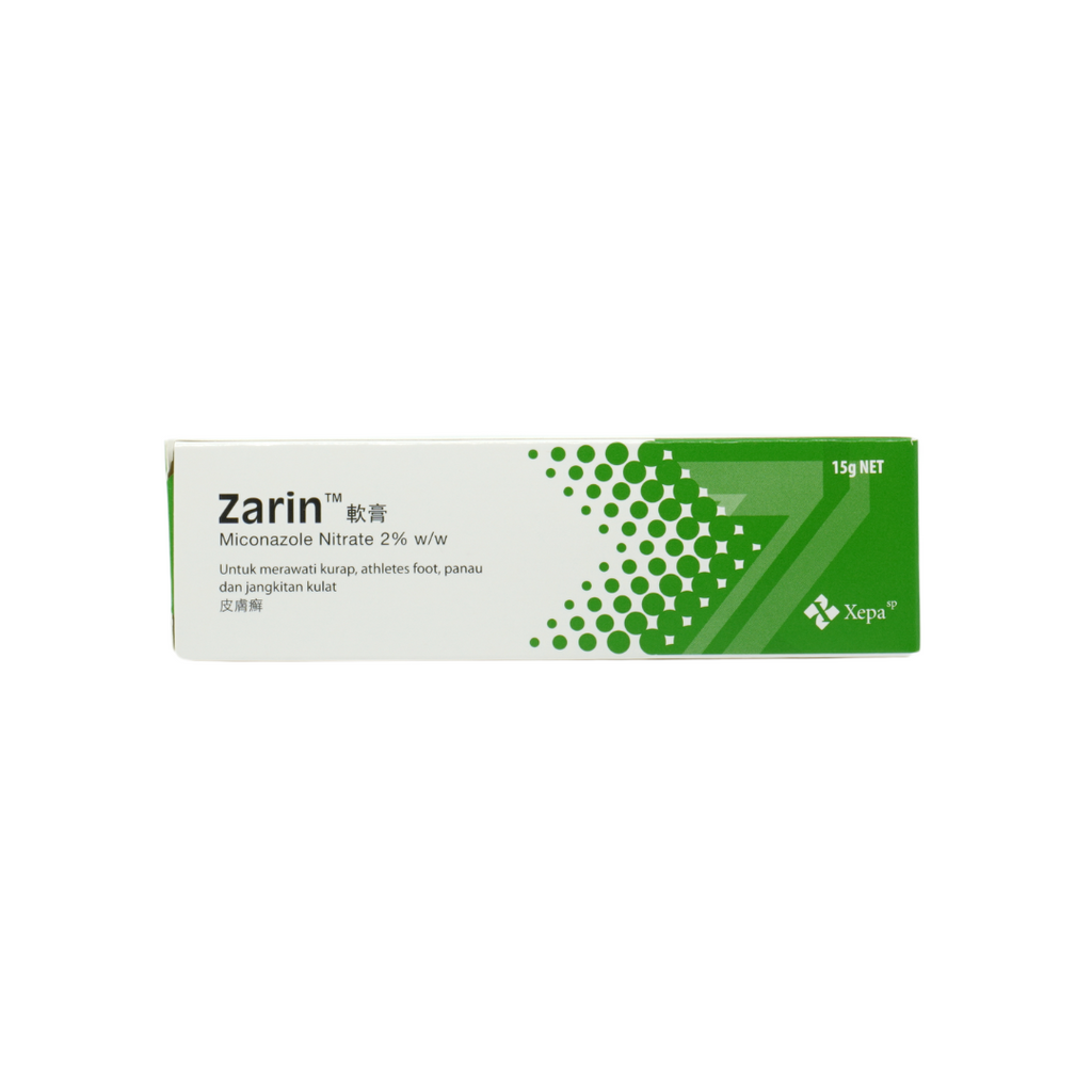 Zarin (Miconazole Nitrate) 2% Cream 15g – Glovida Pharmacy