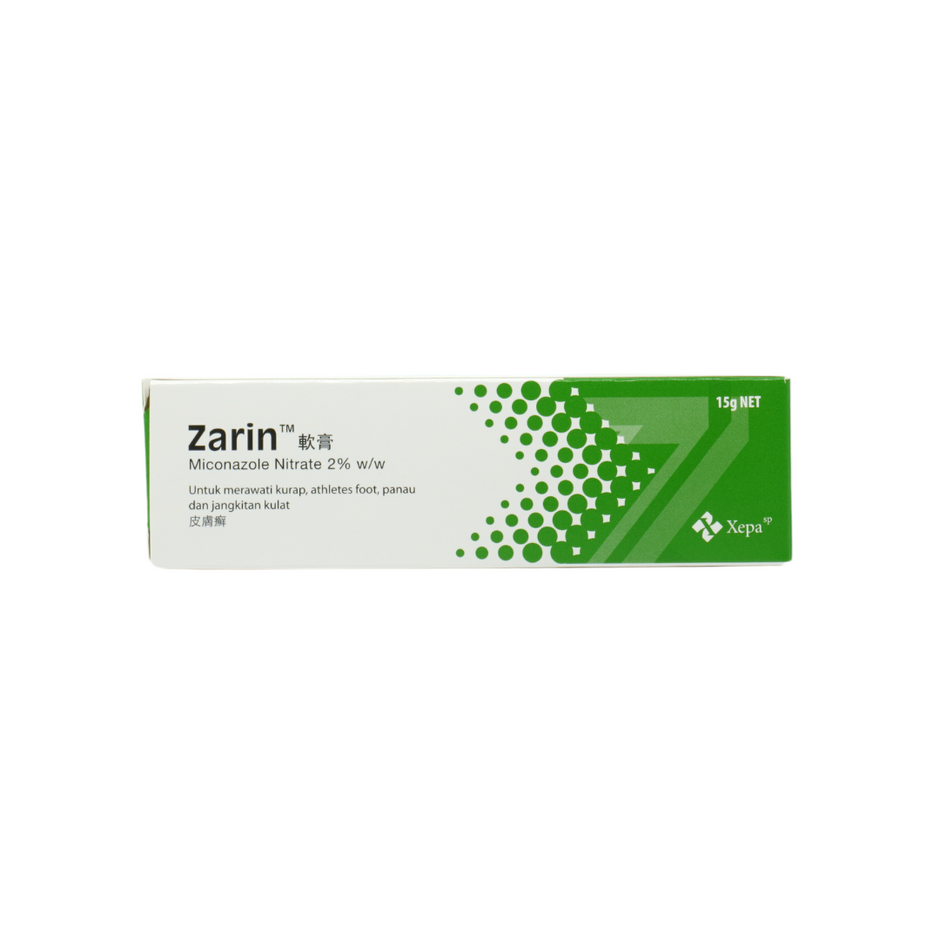 Zarin (Miconazole Nitrate) 2% Cream 15g – Glovida Pharmacy