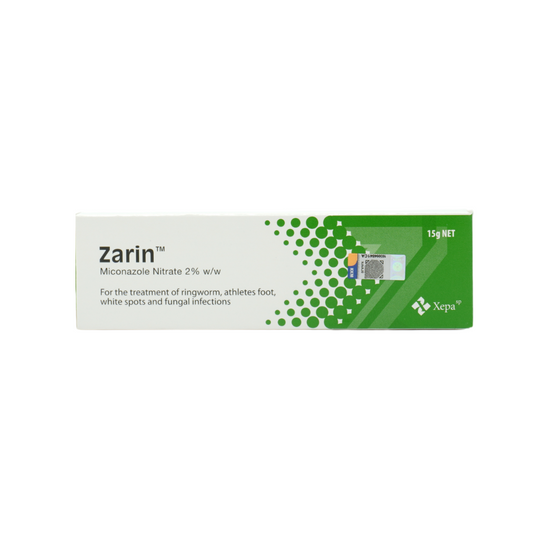 Zarin (Miconazole Nitrate) 2% Cream 15g – Glovida Pharmacy