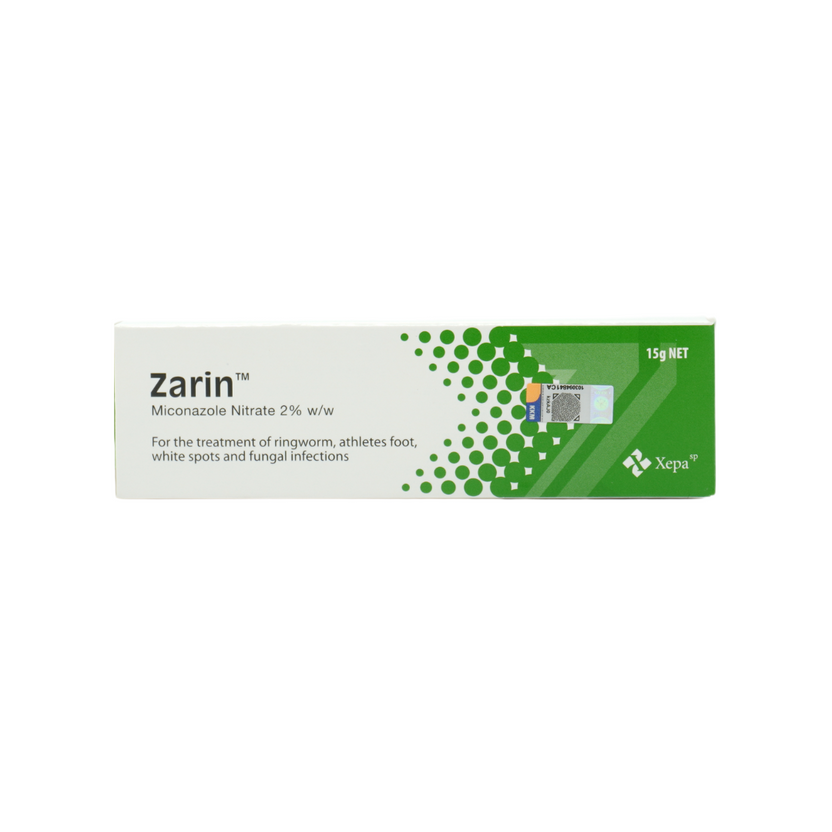 Zarin (Miconazole Nitrate) 2% Cream 15g – Glovida Pharmacy