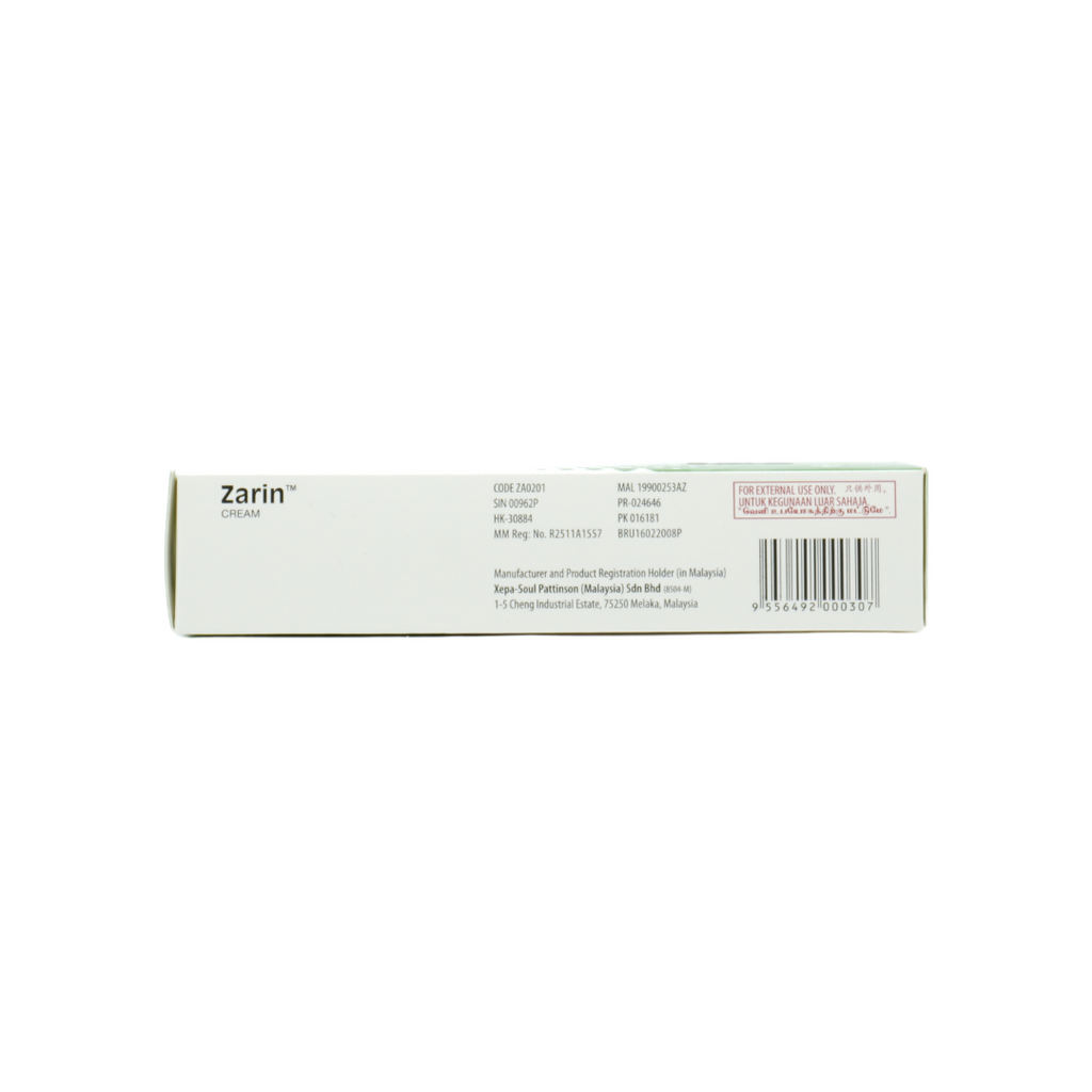 Zarin (Miconazole Nitrate) 2% Cream 15g – Glovida Pharmacy